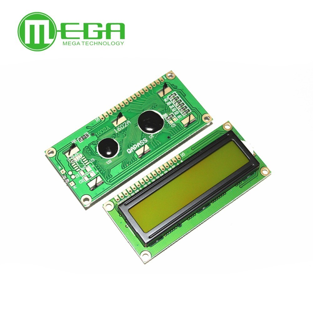 LCD1602 1602 Module Blue/Yellow Green Screen 16x2 Character LCD Display ...