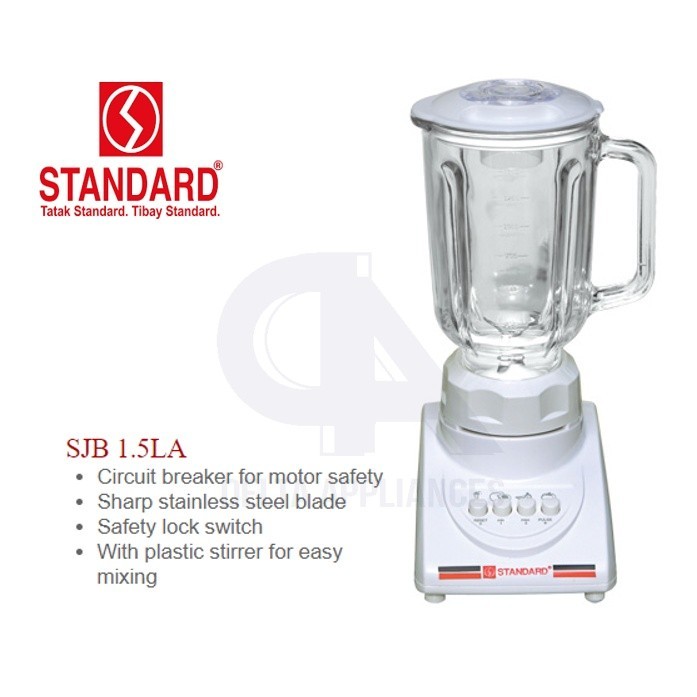 Standard Blender Stainless Steel Blade 1.5L Glass Jug Original w/ 1 ...