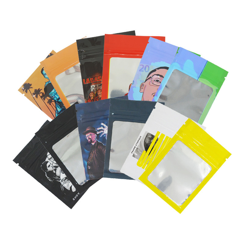 7x10Cm Zip Lock Pouches Cartoon Pattern Food 1g Mylar Ziplock Pochon ...