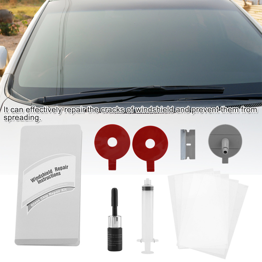 ☬Car Auto Windshield Repair Tool Kit Glass Crack Repairing Liquid ...