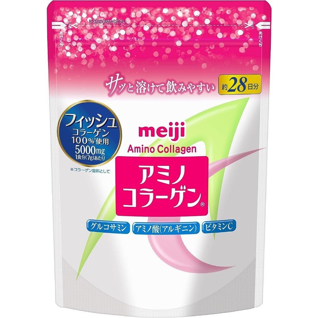 Meiji Amino Meiji Collagen Powder, Golden Platinum Edition Collagen 196g Approximately 28 days ...
