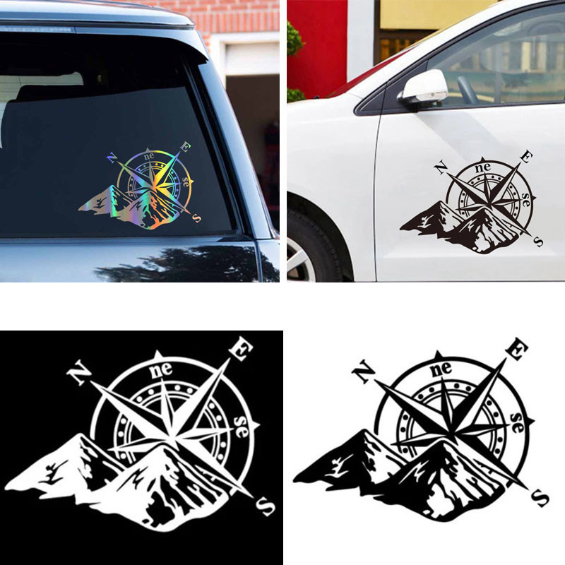 ۞Mountain Compass Car Sticker Jungle Explorer Adventure Decal ...