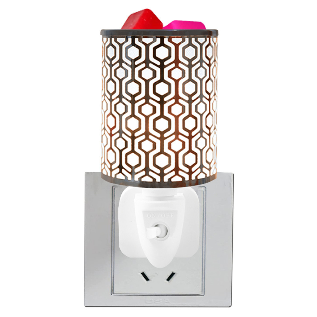 ┱MINI Electric Wax Burner Plug In Metal Oil Burner Wax Melt Warmer ...