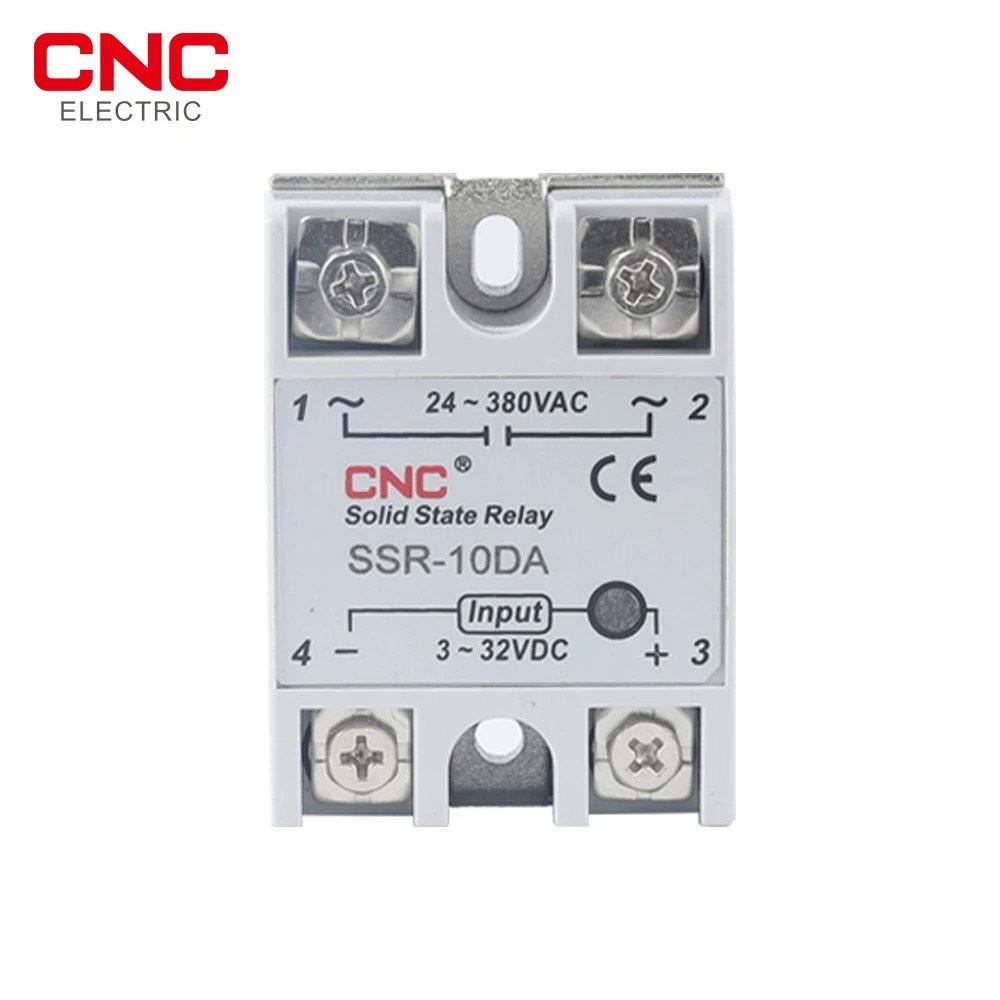 CNC Solid State Relay SSR 10DA 25DA 40DA DC Control AC White Shell Single Phase Without Plastic ...