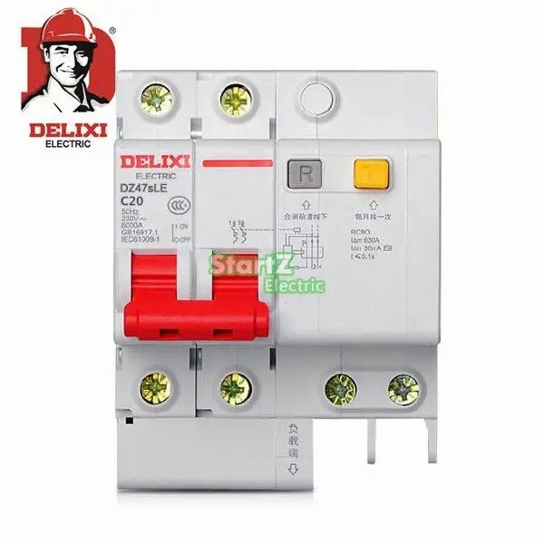 20A 2P Rcbo Rcd Stroomonderbreker DE47LE Delixi | Shopee Philippines