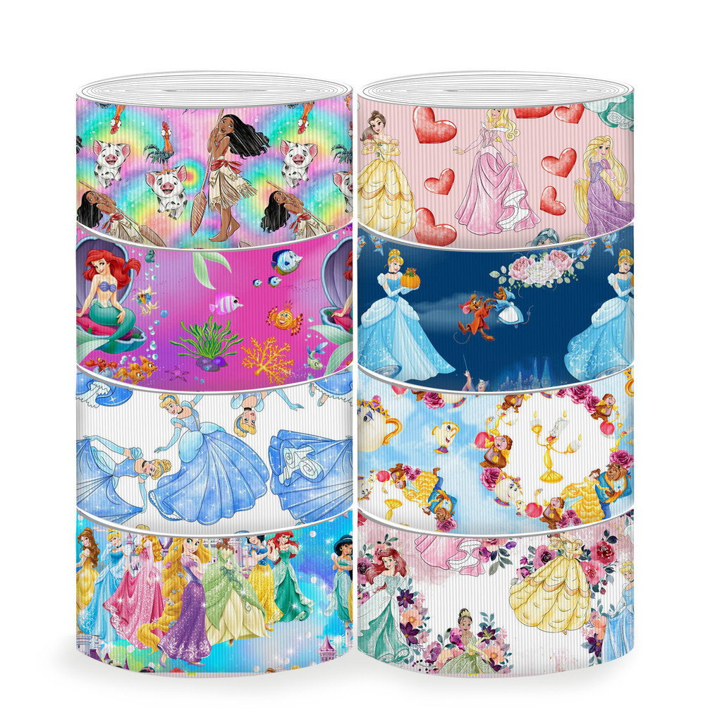 Disney Princess 25mm Grosgrain Ribbon Fabric Gift Wrapping DIY Sewing ...