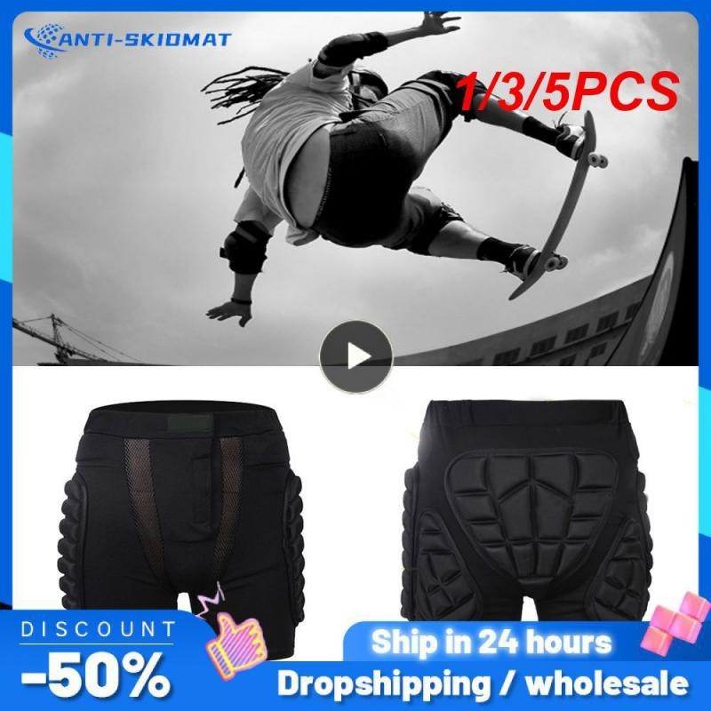 ♦1/3/5PCS Unisex Motocross Protective Shorts Ski Skate Skateboard ...