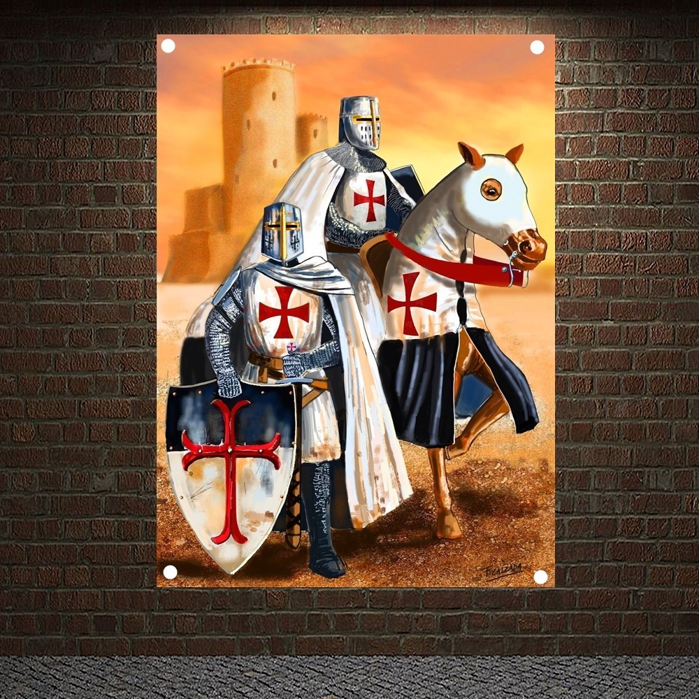 ️Knights Templar Battle Flag Banners Ancient Art of War Medieval ...