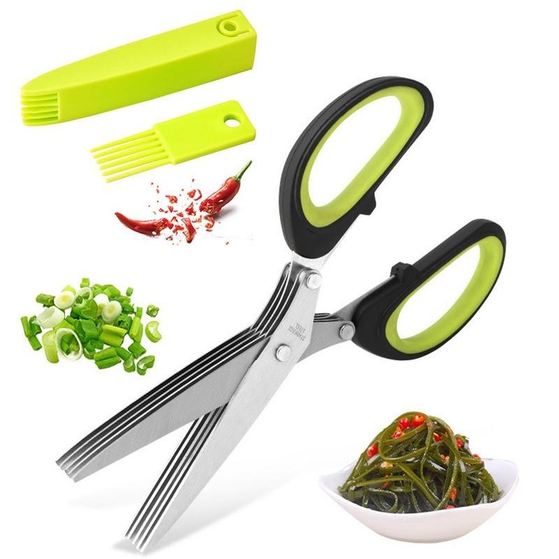 Multi Layer Scissors Kitchen Chopped Scissors Onion Herb Cutting ...