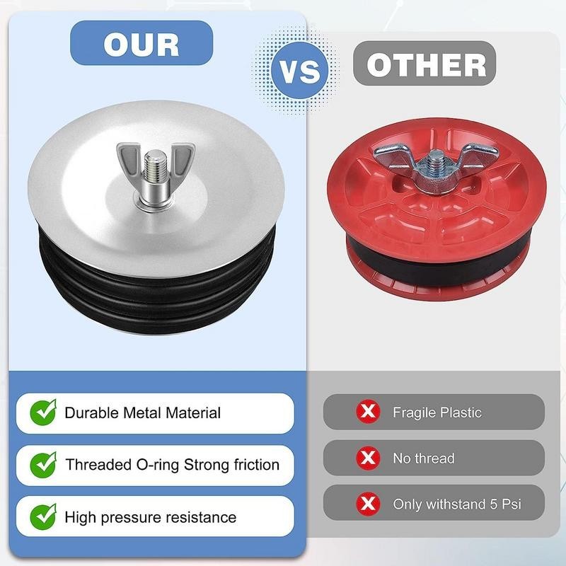 Sewer Test Plug Rubber Pipe Test Plug Sewer Cleanout Universal Sewer ...