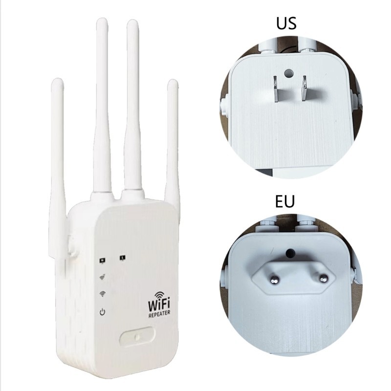 G5AA WiFi Extender 2.4Ghz Internet Booster 4 Antenna Wifi Router ...