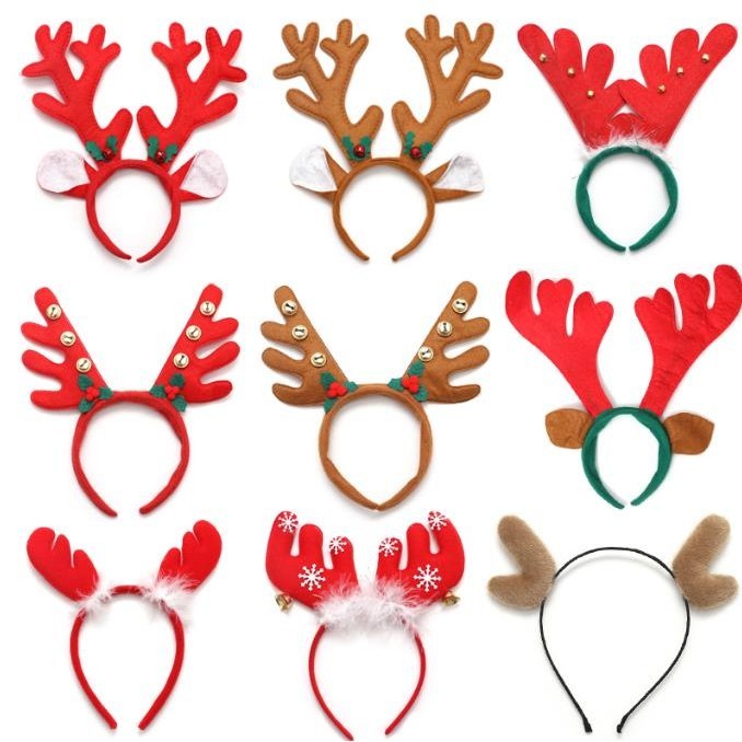 ☚reindeer Antlers Headband Christmas Easter Halloween Party Diy Women