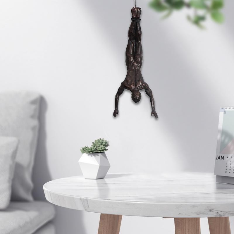️Climbing Man Wall Sculptures Resin Statue Climbing Athlete Man Art ...