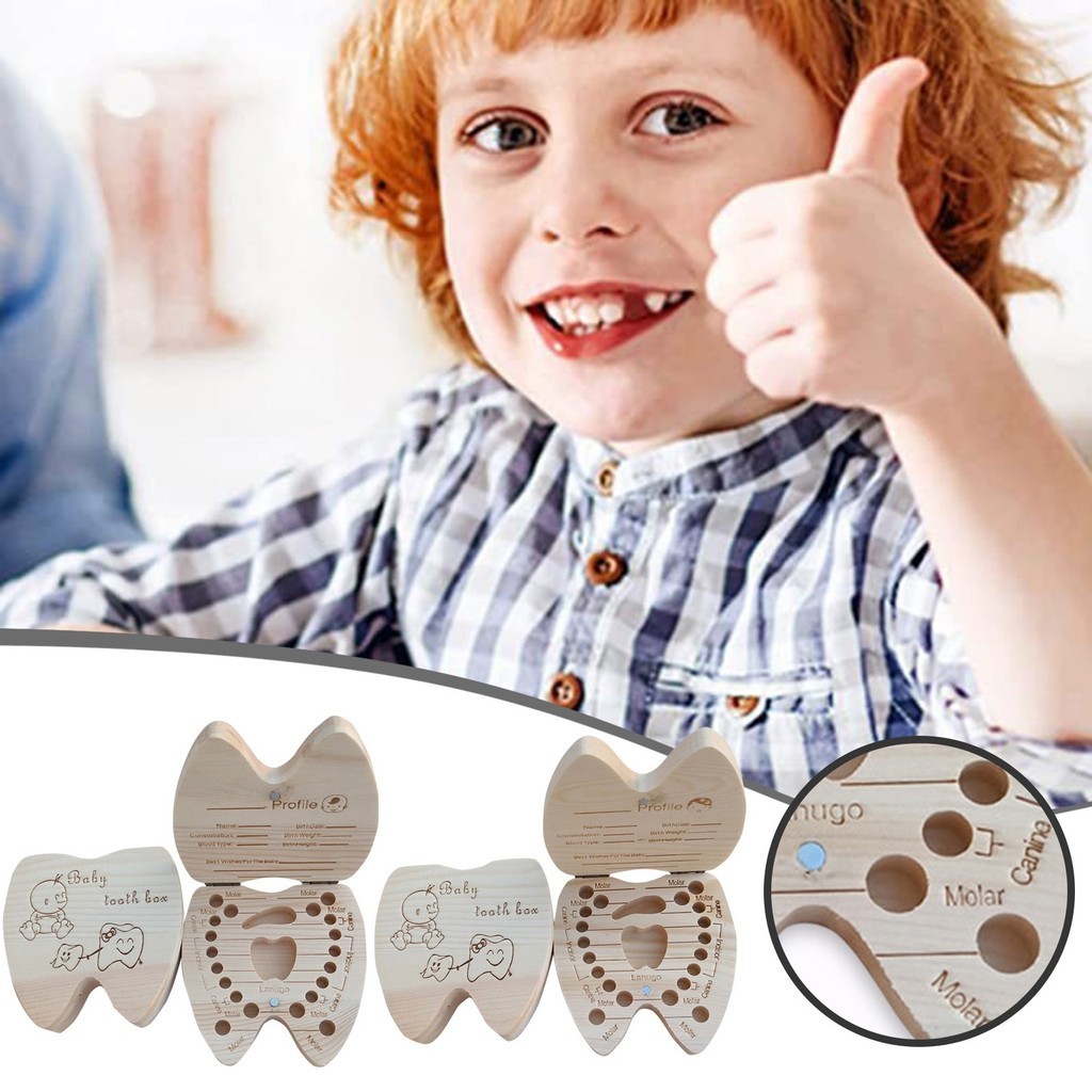 Wooden Deciduous Box Fetal Hair Umbilical Cord Tooth Collectible Box ...