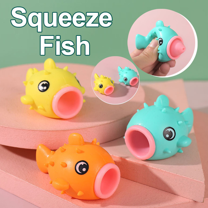 Anti-Stress Toy Fish Stick Out Their Tongues Toy Squeeze Fidget Toys ...