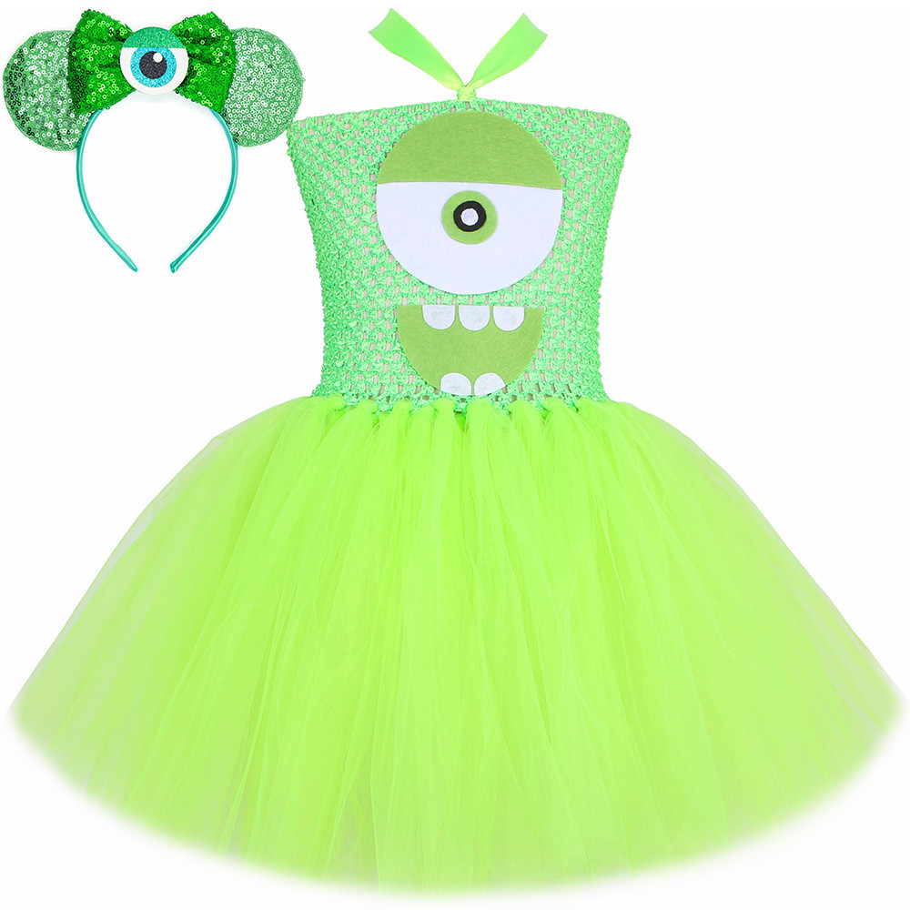 Mike Wazowski Halloween Costume for Kids Carnival Party Dresses Green ...