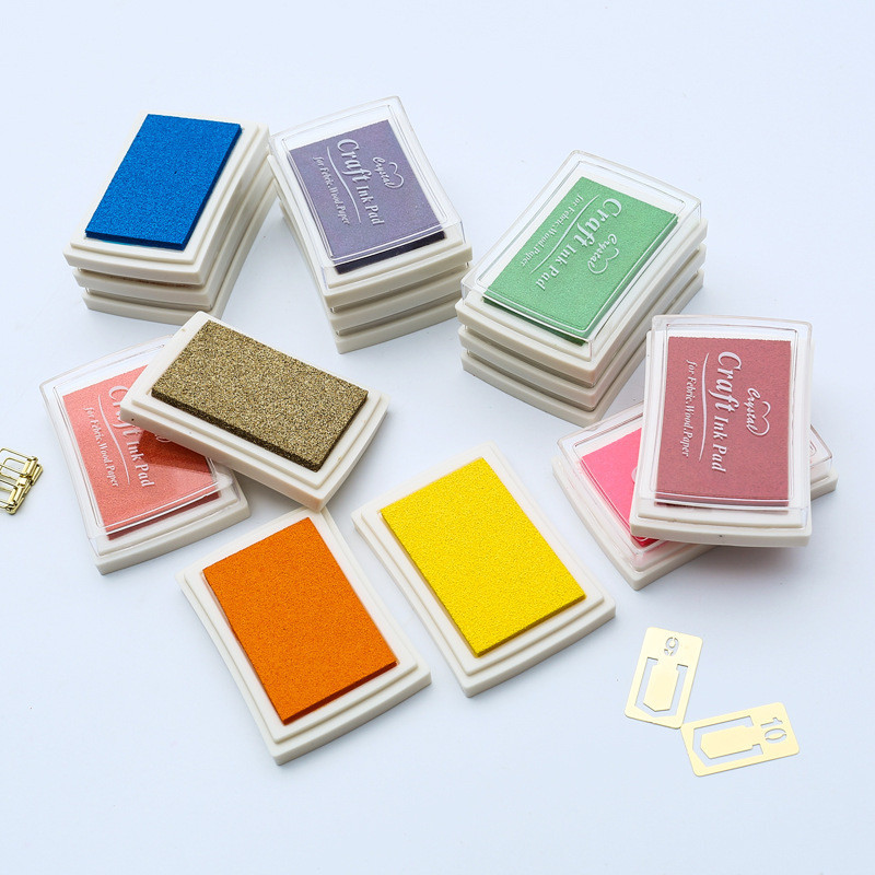ⓞDIY Ink Pad Ink Stamp Pad For Craft Rubber Self Inking Roller Stamps ...