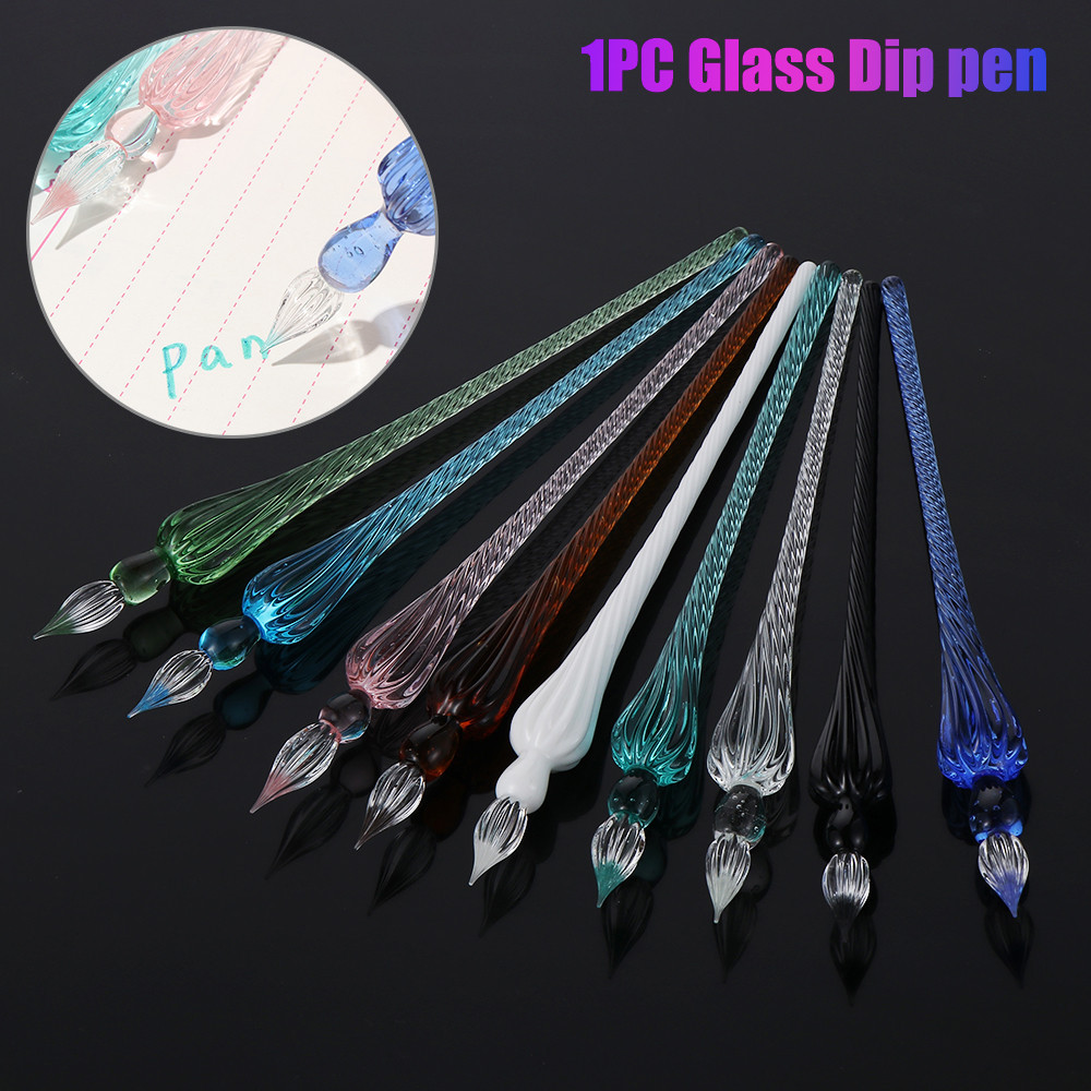 1Pcs Vintage Glass Dip Dipping Pen Filling Ink Signature Calligraphy ...
