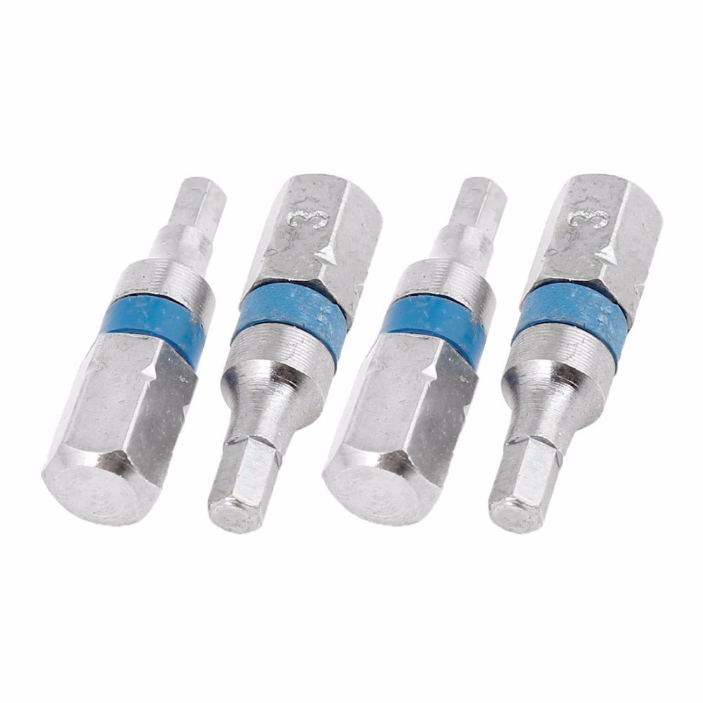 4Pcs Magnetic 3mm Tip H3 Hex Head Screw Driver Bit 1/4" Hex Shank 25mm ...