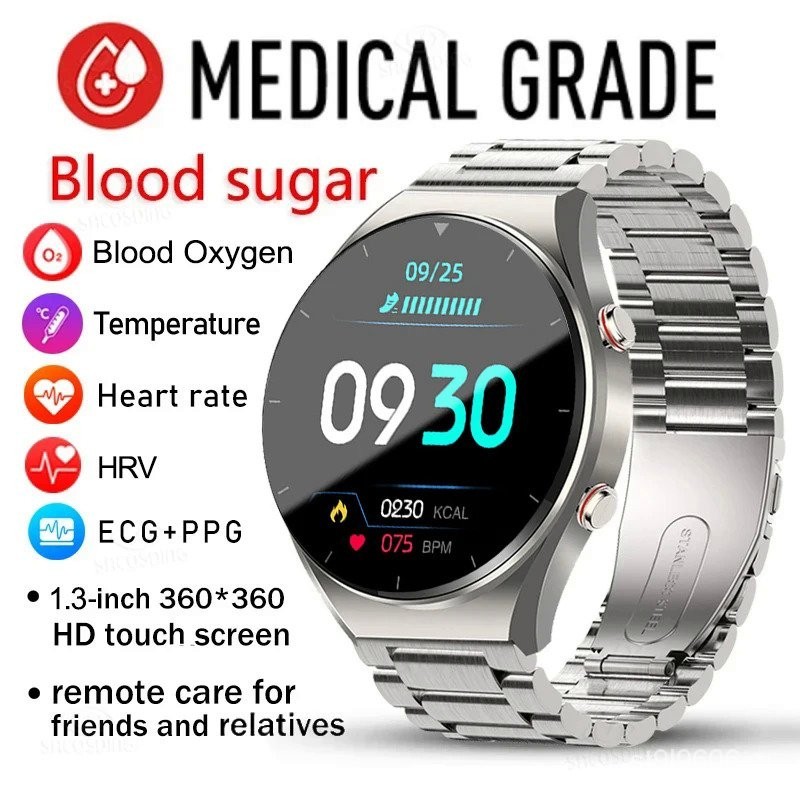 2023 Cardica Blood Glucose Smart Watch ECG PPG HRV Monitoring Blood ...