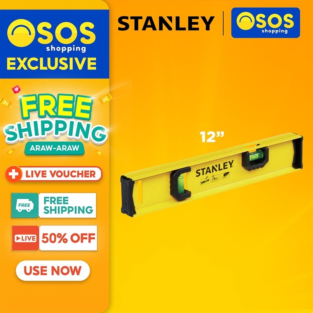STANLEY Original 12inch(30cm) Aluminum Level | Spirit Level Bar ...