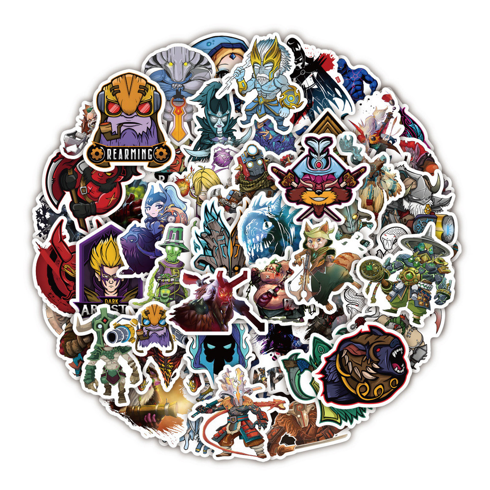 10/50Pcs Funny Cartoon Dota 2 Game Stickers For Moto & Suitcase Cool ...