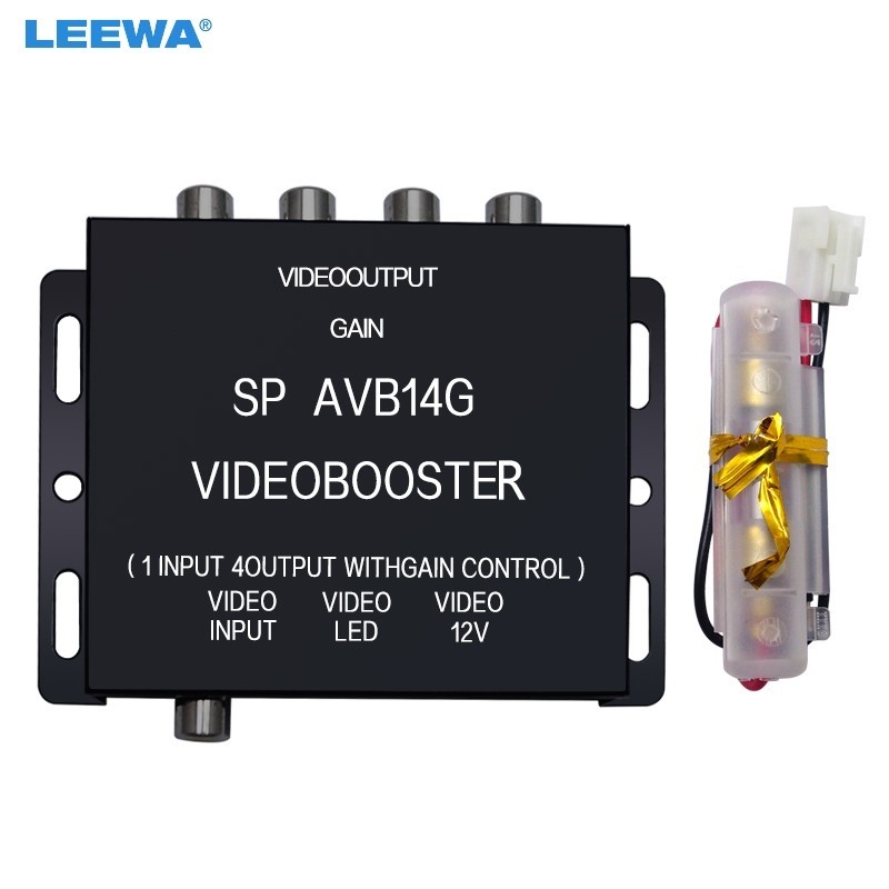 ♣LEEWA 10pcs 12V Auto Car 1 to 4 Output Video Spliter Signal Part For ...