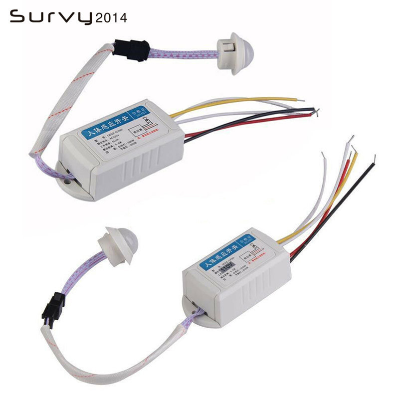 ️Switch 220V/110V IR Motion Sensing Adjustable Movement PIR Switch ...