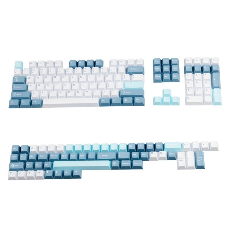 Keycaps Two-color Injections 152Keys Keycap Set White Blue for Game ...