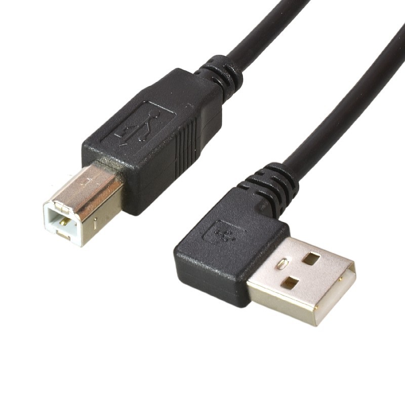 ۩USB 2.0 A Male to USB B Male Type B BM Up&Down&Right & Left Angle ...