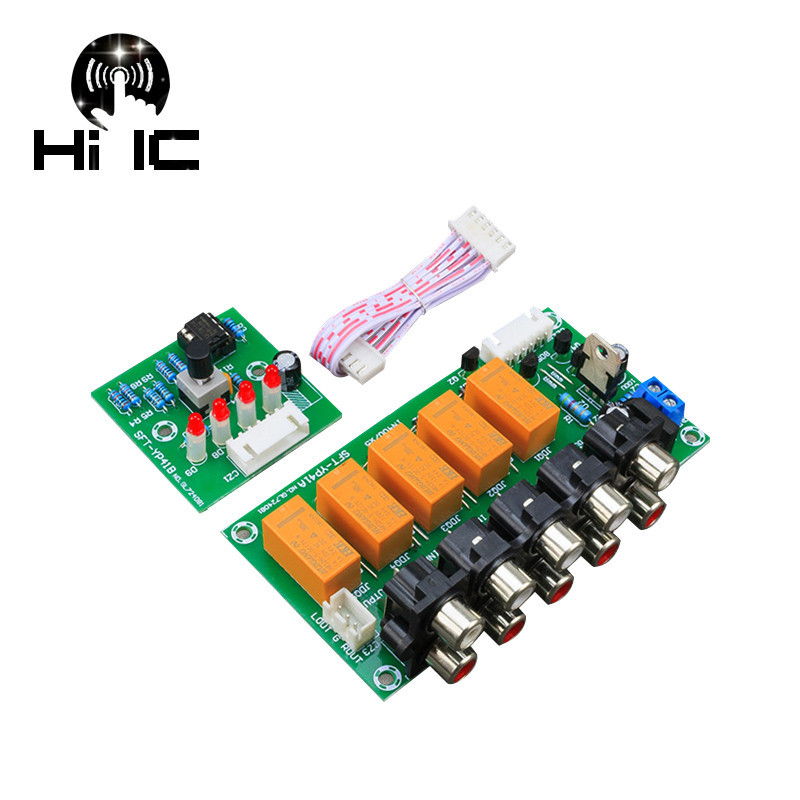 ⊰4 Input 1 Output Lossless Relay Control Audio Signal Switcher Switch Selector Box Sound HiFi Au ...