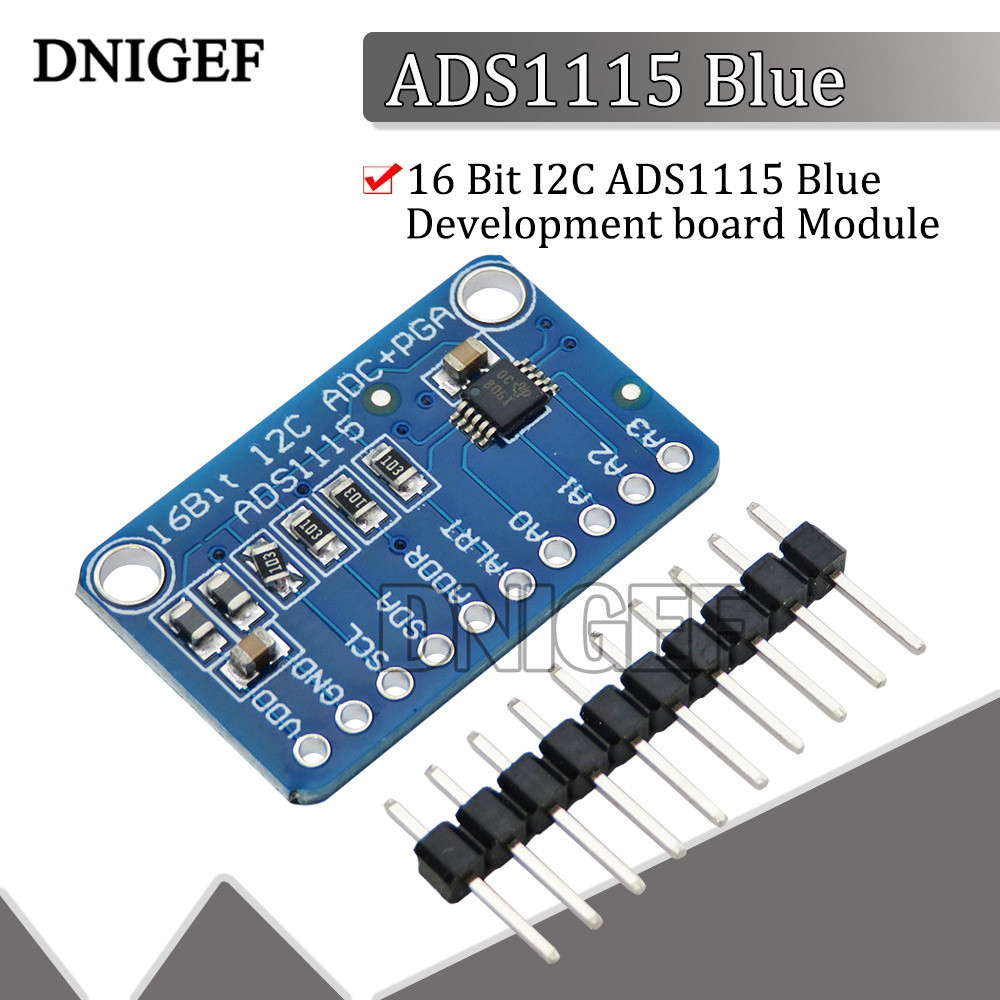 ⊹New 16 Bit I2C ADS1115 Blue Development board Module ADC 4 Channel With Pro Gain Amplifier RPi ...