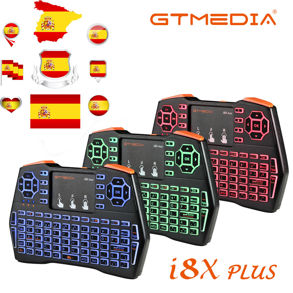 유Newest GTMEDIA i8X Backlit 2.4GHZ Wireless Keyboard Air Mouse With ...