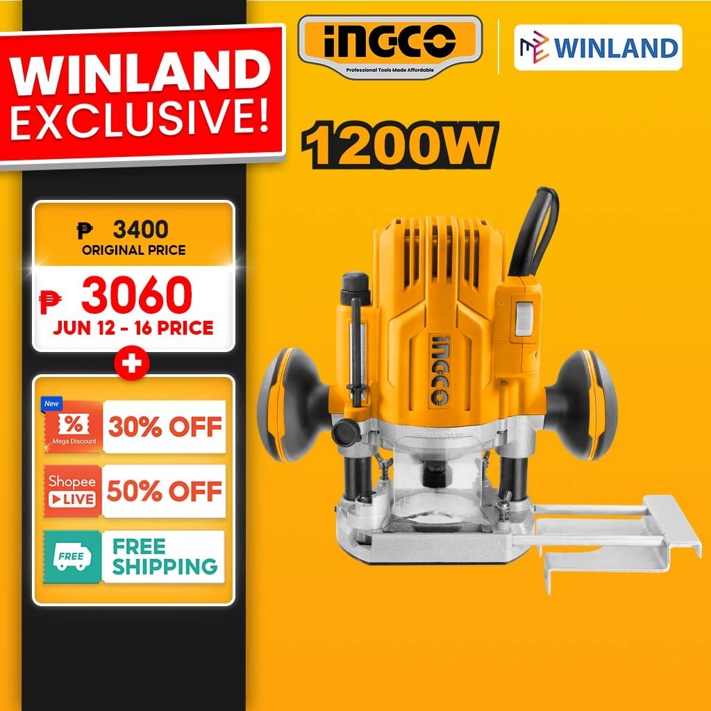 Ingco by Winland Electric Router RT12008 1200W ING-PT | Shopee Philippines