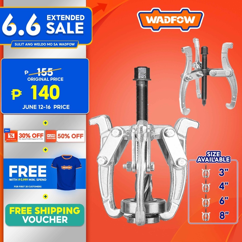 Wadfow 3-pins / 3 Jaws Gear Bearing Puller Remover Jaw Universal ...