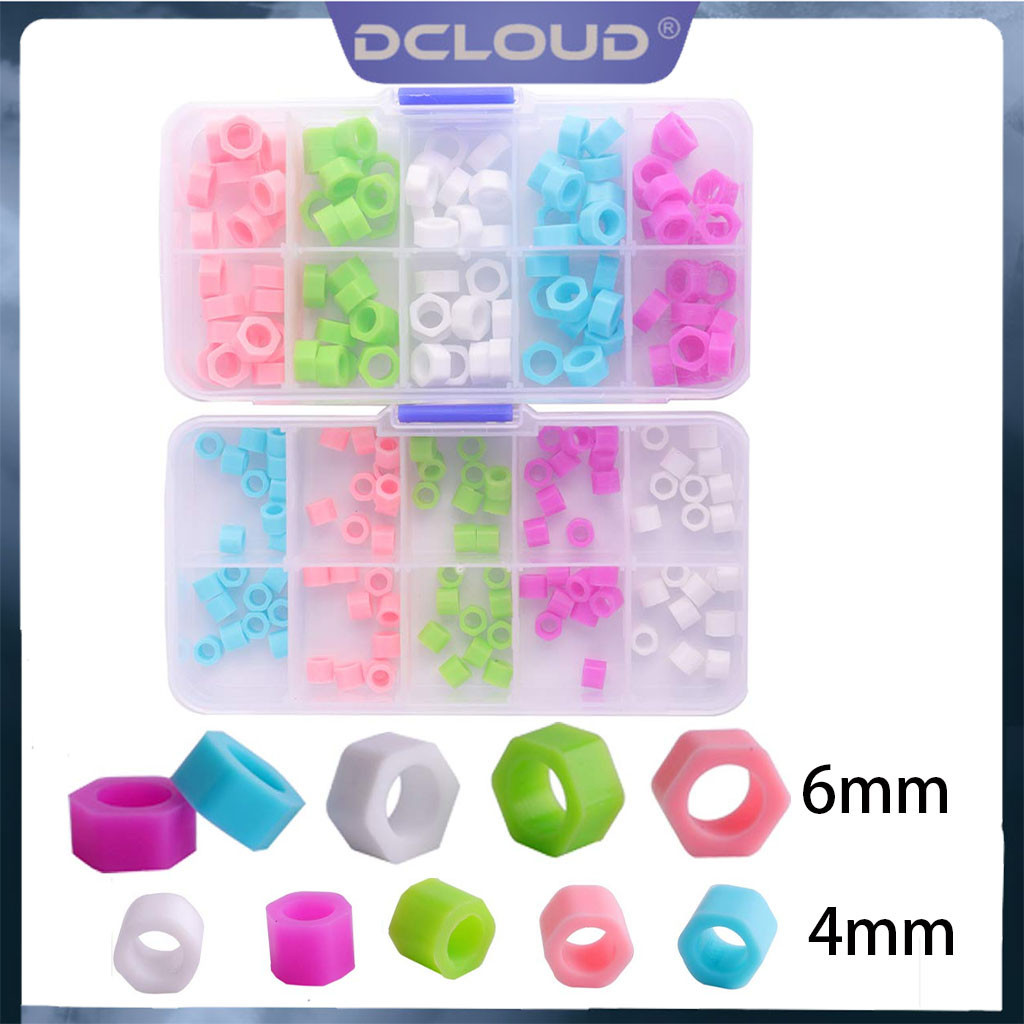 -100Pcs/Box Silicone Dental Identification Circle Dentistry Instrument ...