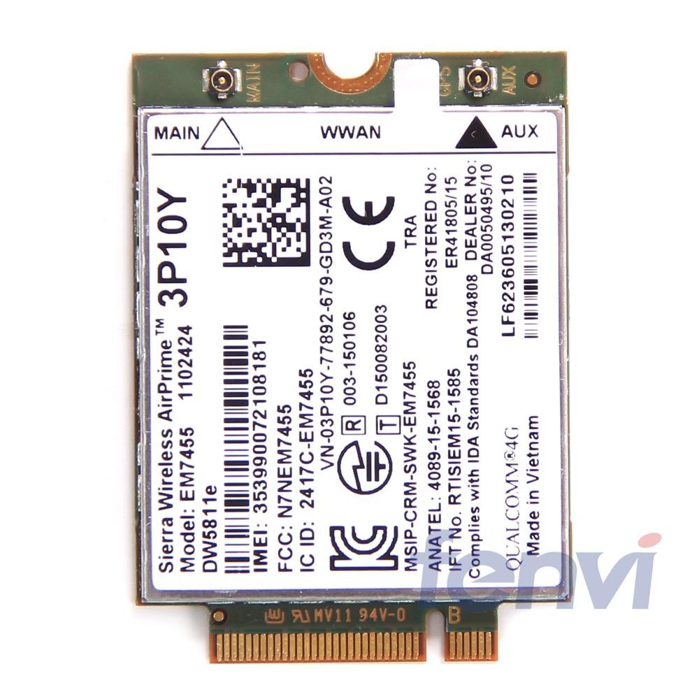 ☽Sierra EM7455 DW5811e 4G LTE WWAN Card Module GOBI6000 3P10Y Qualcomm ...