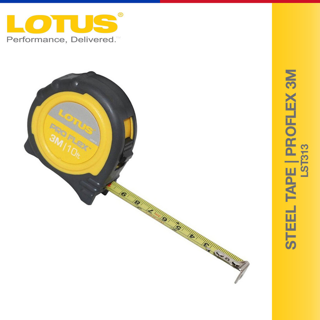 Lotus Steel Tape Proflex 3m LST313 - Measuring Tools | Shopee Philippines