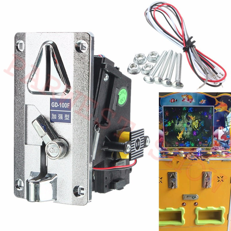 ☂GD-100F New Multi Coin Acceptor Electronic Roll Down Coin Acceptor ...