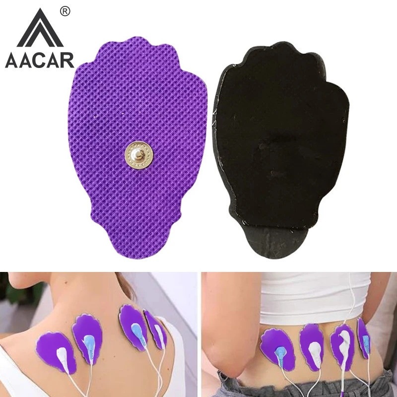 Tens Electrode Pads Gel Back Massager Pulse Muscle Stimulator Electro ...