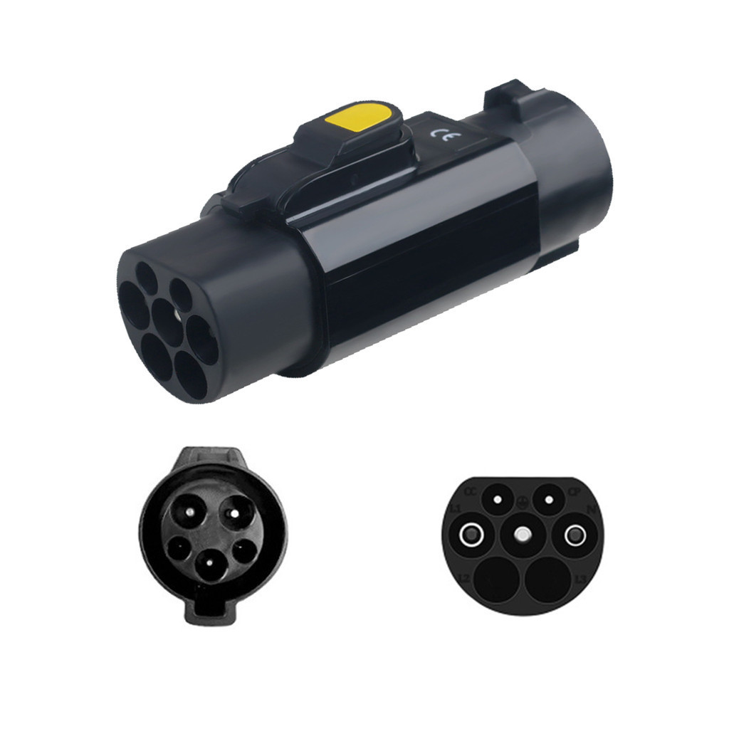 유16A 32A 220V AC EV Adapter Type 1 Socket Convert to GBT Male Plug for ...