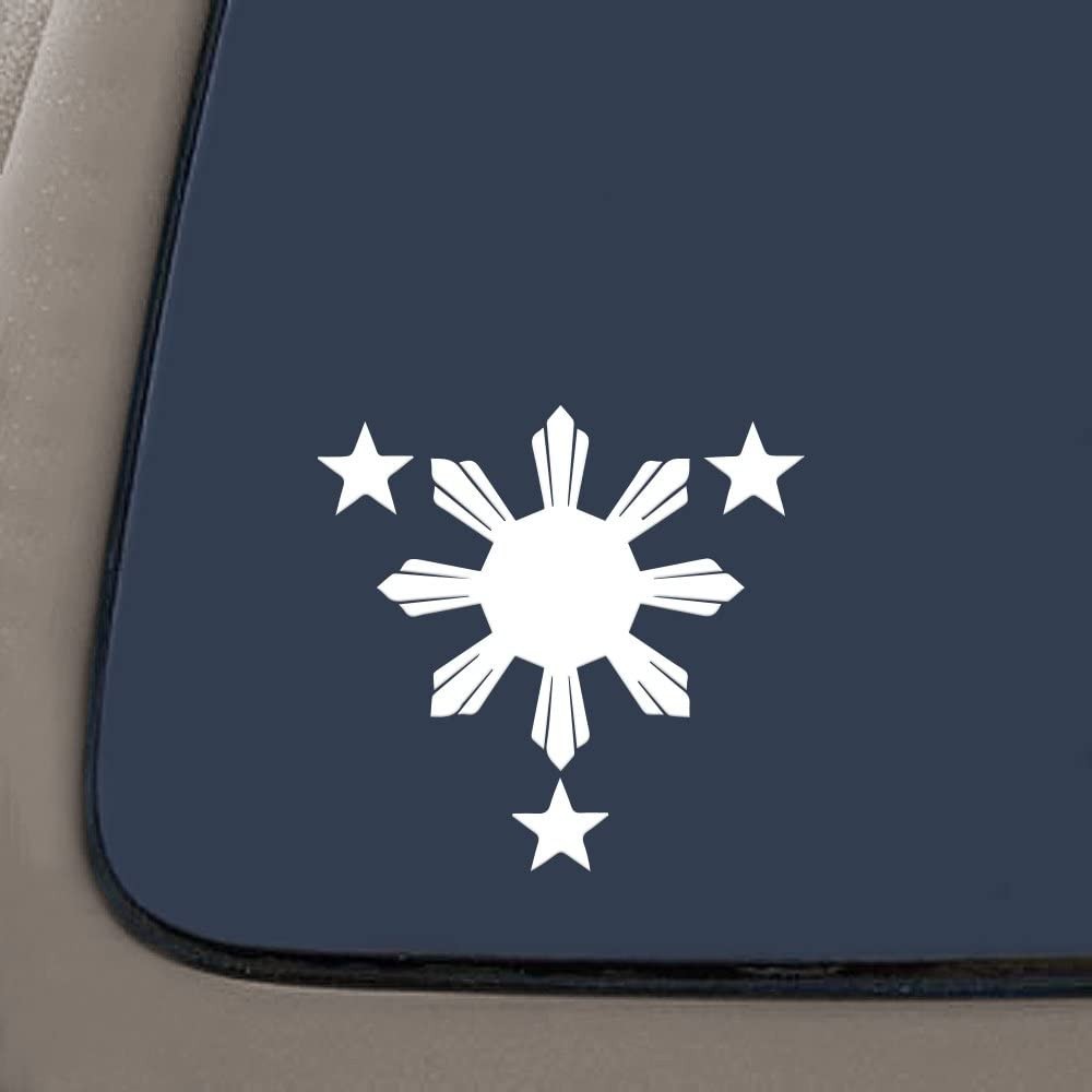 ☮Car Sticker Decal for Philippines Flag Sun Stars Logo Filipino ...