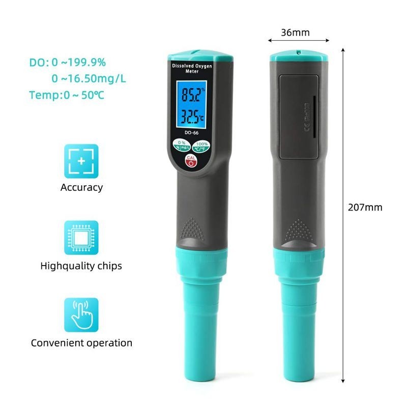 ★DO-66 Pen Type Dissolved Oxygen Analyzer Digital Dissolved Oxygen ATC ...