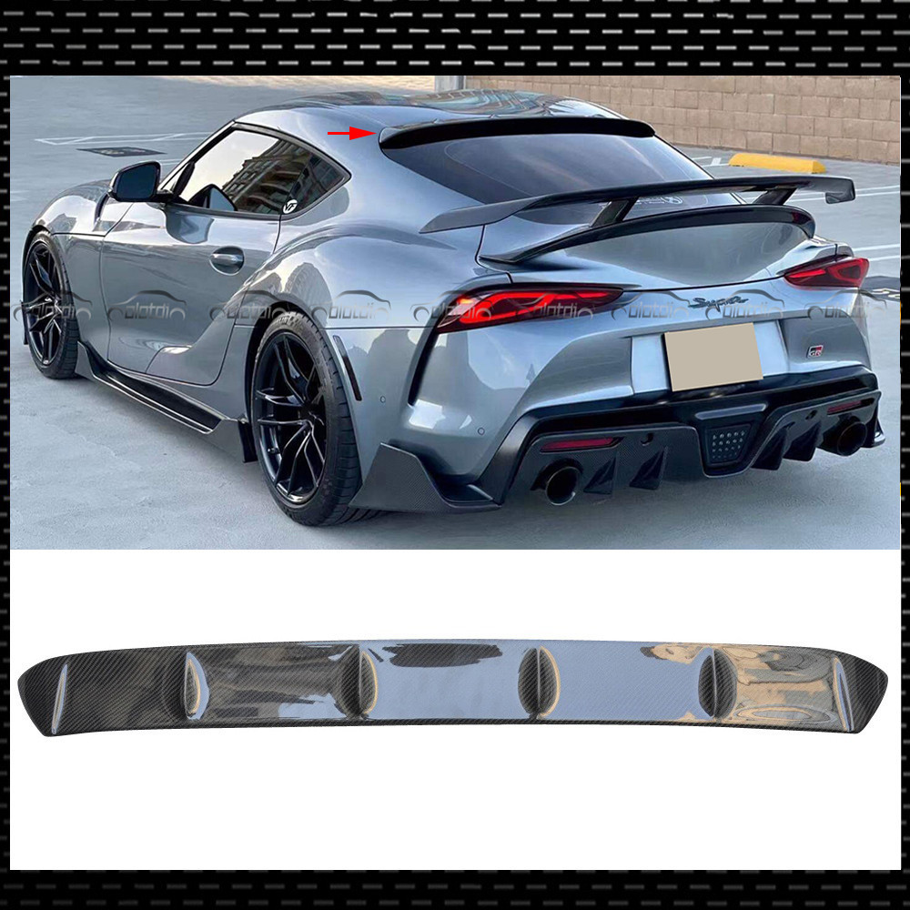 ┱A90 MK5 Rear Roof Spoiler Real Carbon Fiber Rear Trunk Lip Spoiler For ...