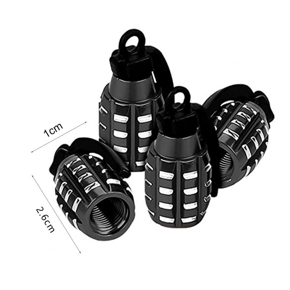 4Pcs Valve Cap Useful Anti-rust Anti-deform Compact Cute Shape Air Dust ...