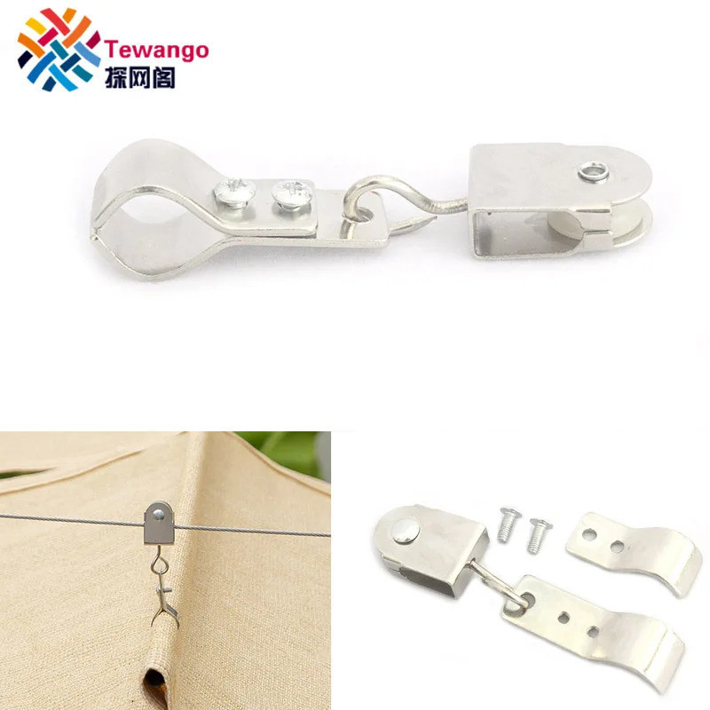 Hang Slide Pulley Pipe Clips 25kg Load Bearing Pergolas Wave Canopy ...