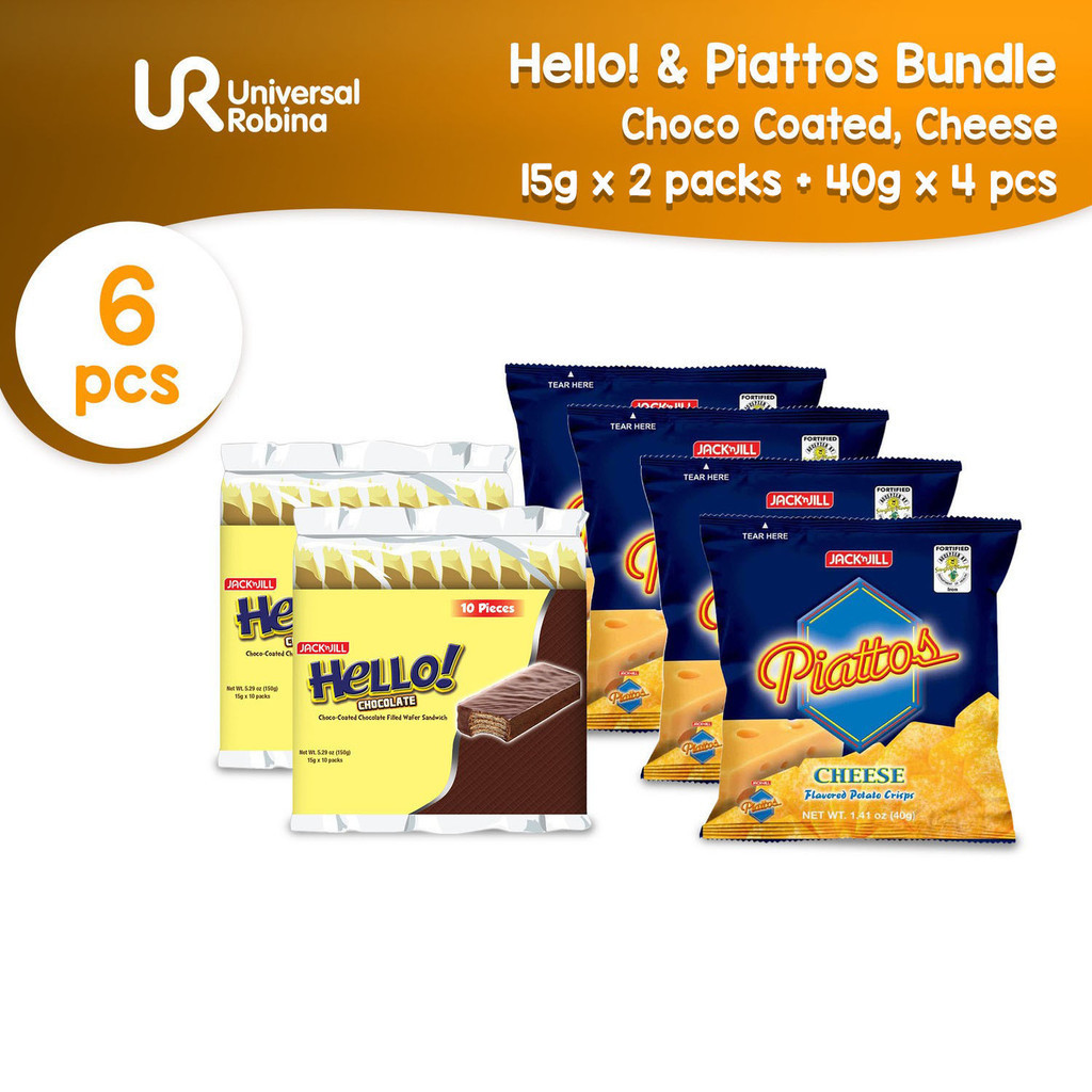 2 x Hello! Choco Coated (15g x 10) and 4 x Piattos Cheese Flavored ...