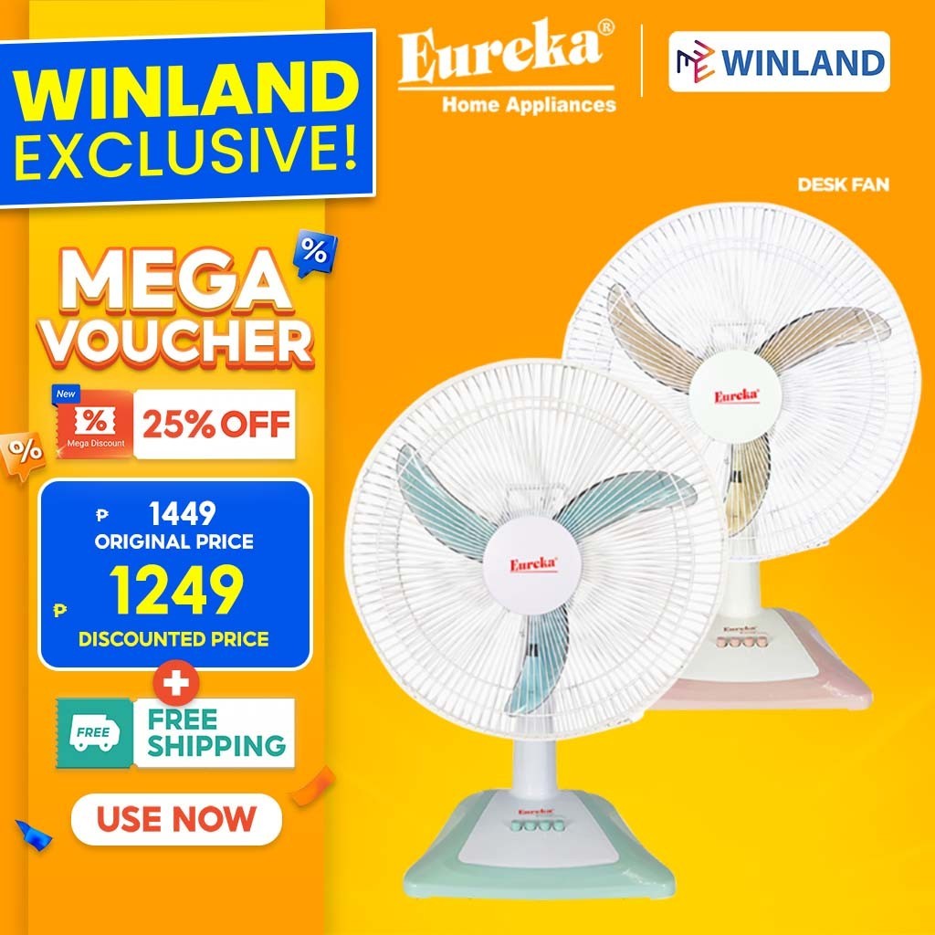 Eureka by Winland 16inches(405mm) ECOLUX Desk Fan / Electric Fan EDF-16 ...