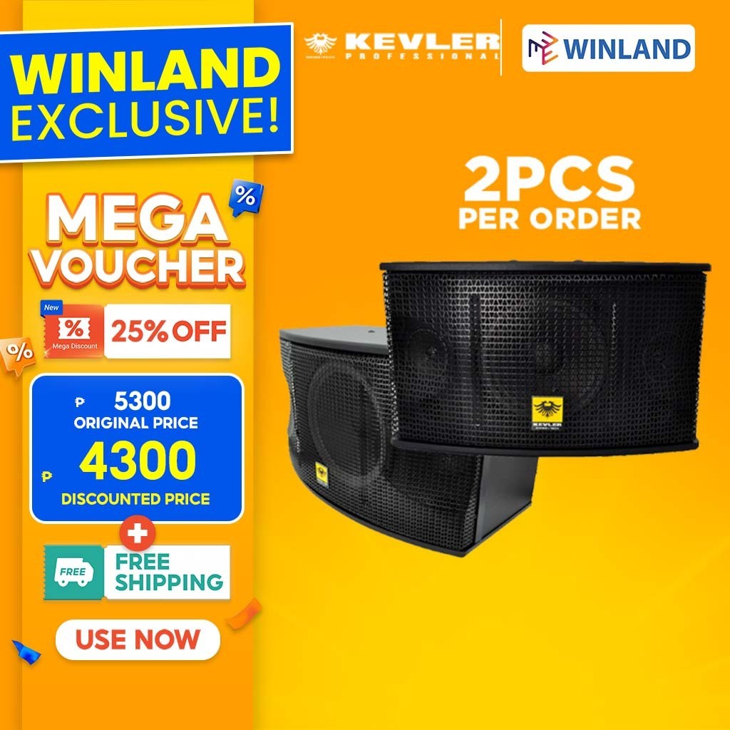 Kevler by Winland 2pcs 10" Speaker System for Karaoke Sound ...