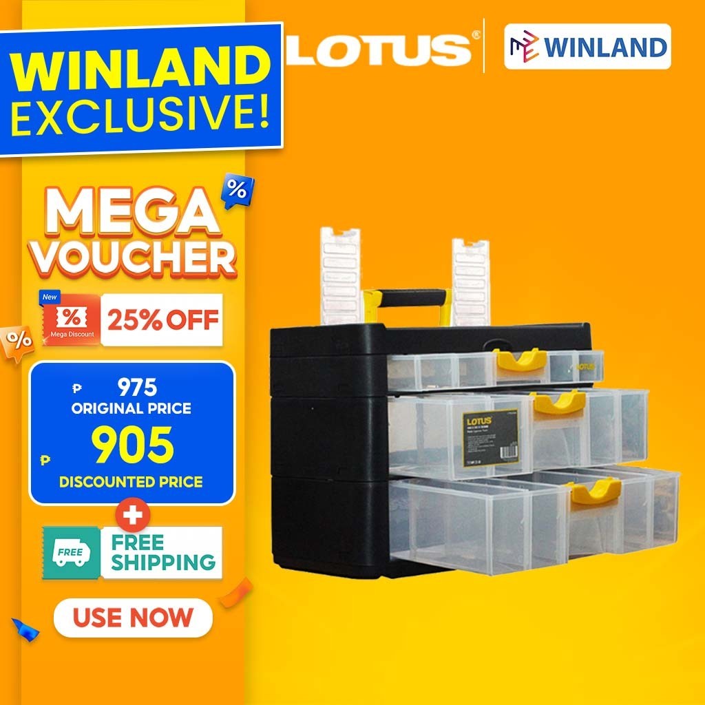 Lotus by Winland 3 Drawers Storage Parts Organizer Tower Storage Box ...